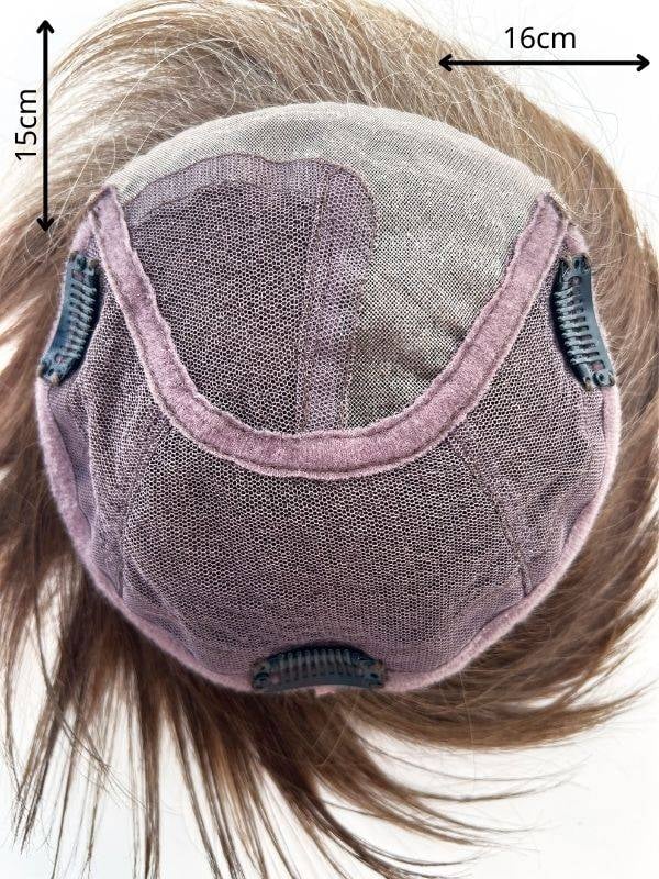 Duo Topper Hip – Volumateur naturel, 30% Remy, tulle frontal 16×15 cm